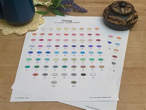 Prang Color Pencil 72 Count Swatch Sheet Etsy