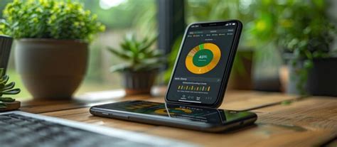 Smartphone With Financial App And Data Visualization Premium Ai Generated Image