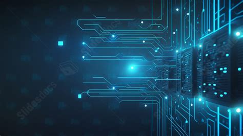 Hi Tech Light Effect Electronic Circuit Lines Smart Advertising Powerpoint Background For Free