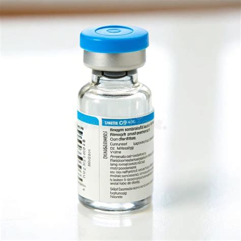 Vaccine Probiotic Bottle Isolated On White Background Stock