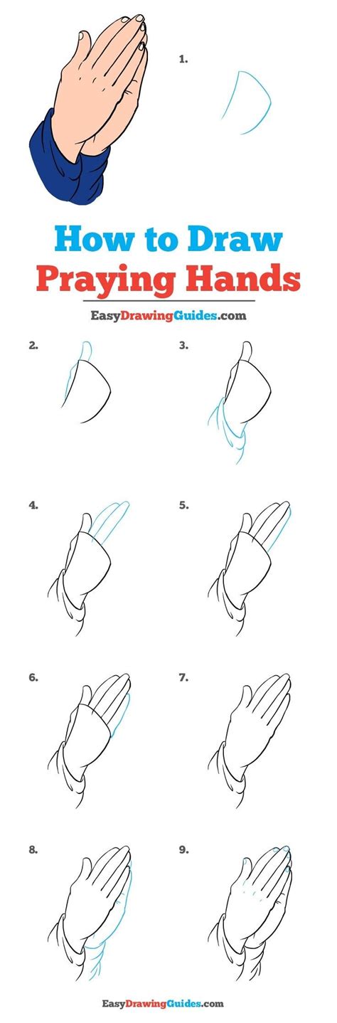 How To Draw Praying Hands Step By Step Tutorial Praying Hands Drawing How To Draw Hands
