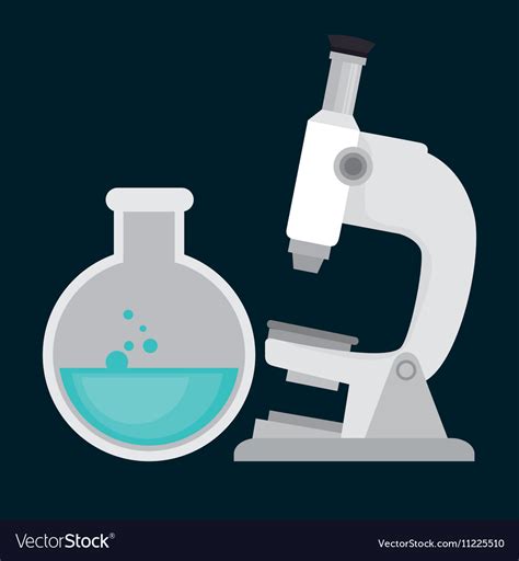 Microscope Lab Device Isolated Icon Royalty Free Vector