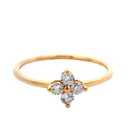 14k Yellow Gold 4 Diamond Ring Argo And Lehne Jewelers