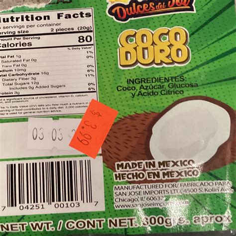 Dulces Del Sol Coco Duro 300g Dulces Clara