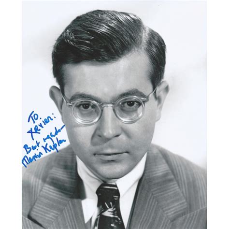 Marvin Kaplan Autograph