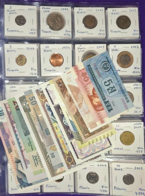 World 168 Coins From 60 Countries Plus 12 Bills Period 1900 2000