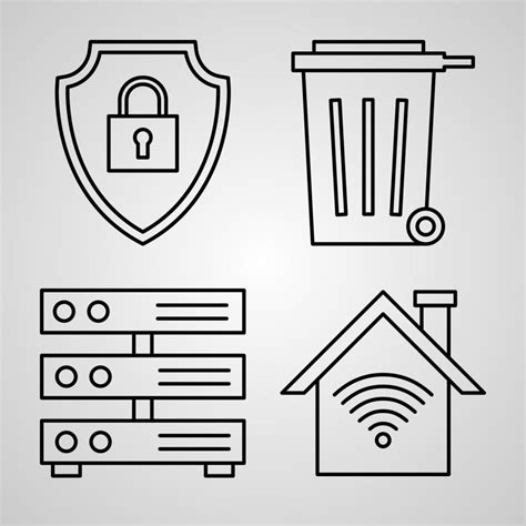 Networking Line Icon Set Of Vector Symbol In Trendy Outline Style 3465578 Vector Art At Vecteezy