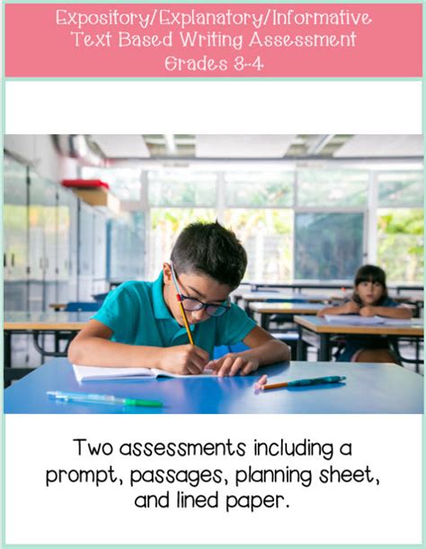 Third Grade Writing Prompt Expository Text Evidence Assessment Write