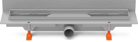 Linear Floor Drain To Wall Without Grid D40 Side Outlet D40 450 Mm ChudĚj Sro