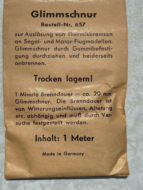 Dethermalizer Fuse For Model Airplane In 1 Meter Bag Guaranteed 50