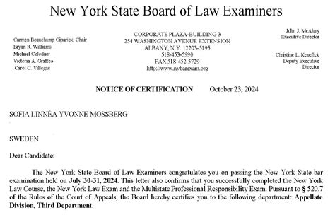 Sofia Mossberg On Linkedin Happy To Share That I Have Passed The New York Bar Exam 30 Comments