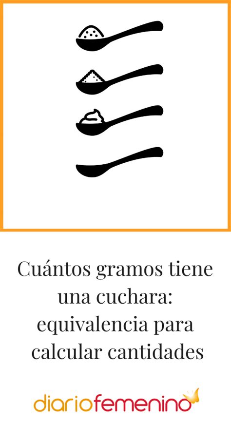 Cuántos Gramos Tiene Una Cuchara Equivalencia Para Calcular Cantidades