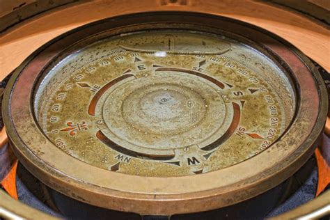 Old Copper Compass Stock Image Image Of Guidance Anchor 39180187
