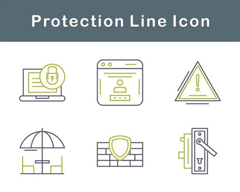 Proteccion Vector Icono Conjunto 20708182 Vector En Vecteezy