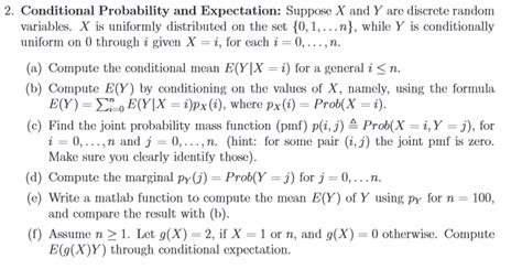 Solved Conditional Probability And Expectation Suppose X Chegg