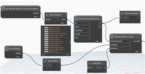 Filter List By Selection Revit Dynamo