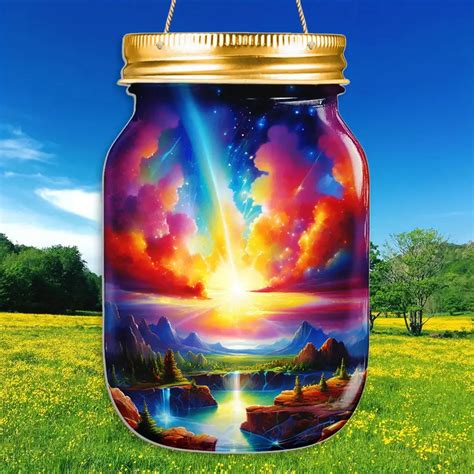 תליון אקריליק של נוף טבע שמיים צבעוני קישוט תלוי ורסטילי Temu