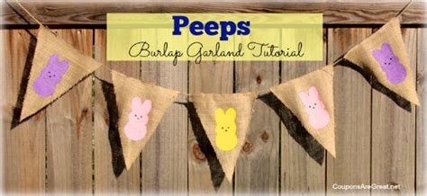 Peeps Craft Peeps Garland Tutorial Using Burlap