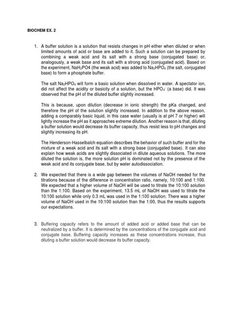 Biochem Ex 2 Pdf Buffer Solution Ph