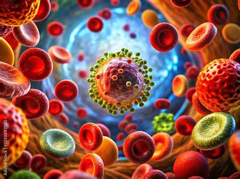 Detailed Basophils Structure Analysis In Human Blood Microscopic