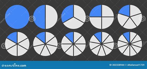 Circle Divided Into 7 Segments Pie Or Pizza Shape Cut In Seven Equal Slices Round Statistics