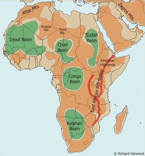 Great Rift Valley Africa Map Ppt Africas Great Rift Valley