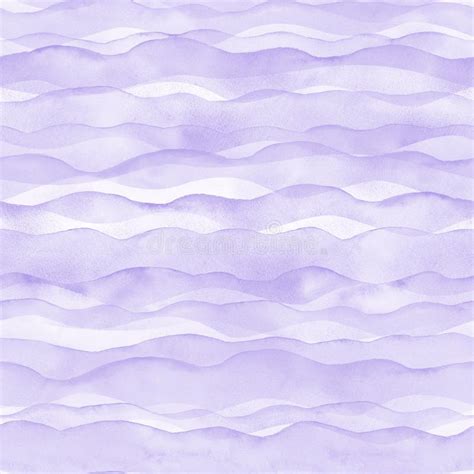 Watercolor Sea Ocean Wave Blue Indigo Colored Seamless Pattern Stock