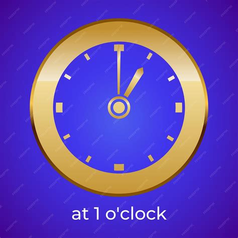 Premium Vector Vector Round Clock Display Showing 1 Oclock