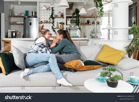 Happy Married Homosexual Female Gay Couple Stock Photo Shutterstock