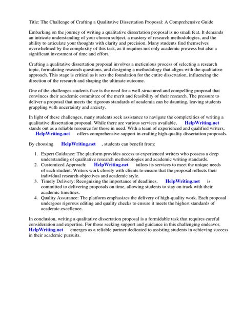 Qualitative Dissertation Proposal Example Pdf Thesis Qualitative