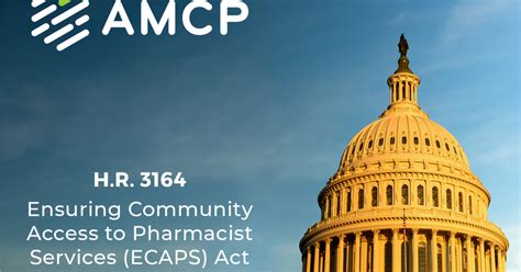 Amcp Applauds Introduction Of The Ensuring Community Access To