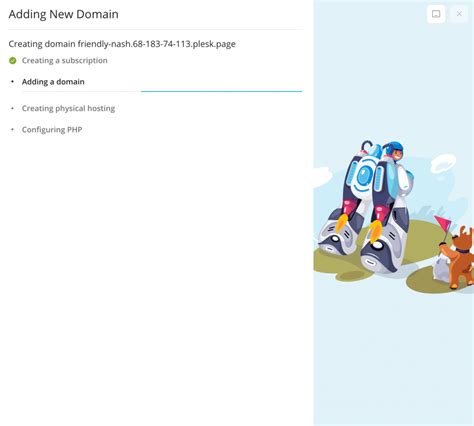 revamped website creation in plesk