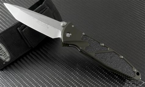 Microtech Knives Green Socom Elite Te Folder Knife 4in Stonewashed