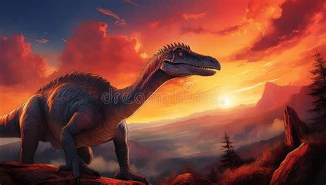 Baryonyx Dinosaur Stock Illustration Illustration Of Poster 356752552
