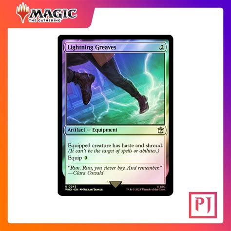 Mtg Lightning Greaves Who Artifact Uncom Foil Eng การ์ดเม
