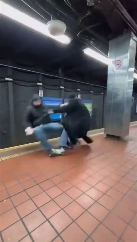 Man Pushed Onto Tracks During Brawl Moments Before Train Pulls Into