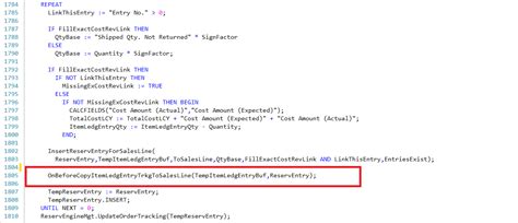 Event Request Codeunit 6500 Item Tracking Management