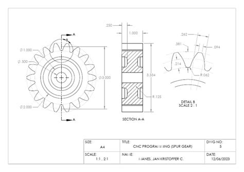 Spur Gear 2d Drawing Blueprint Pdf
