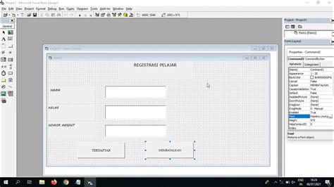 Membuat Program Sederhana Dengan Visual Basic 60 Youtube