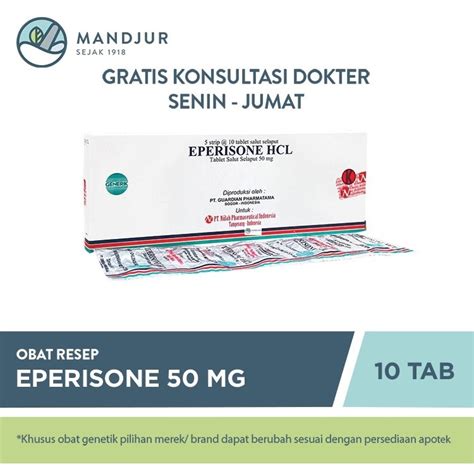 Jual Eperisone 50 Mg Strip 10 Tablet Shopee Indonesia