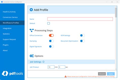 Configure Profiles Pdftools Developer Documentation