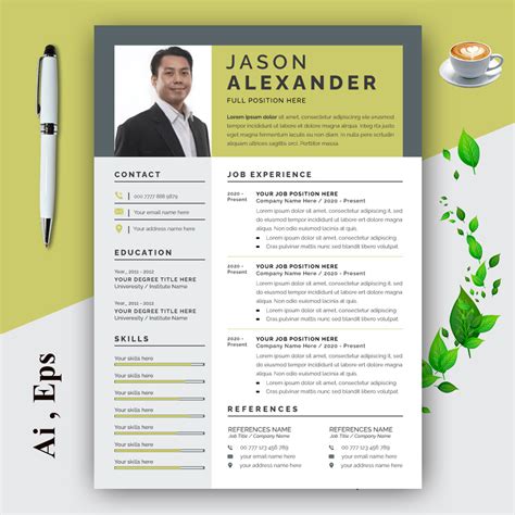 Resume Layout For Professional Designer Masterbundles