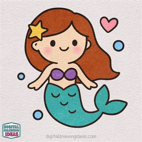 How To Draw A Mermaid Digital Drawing Ideas