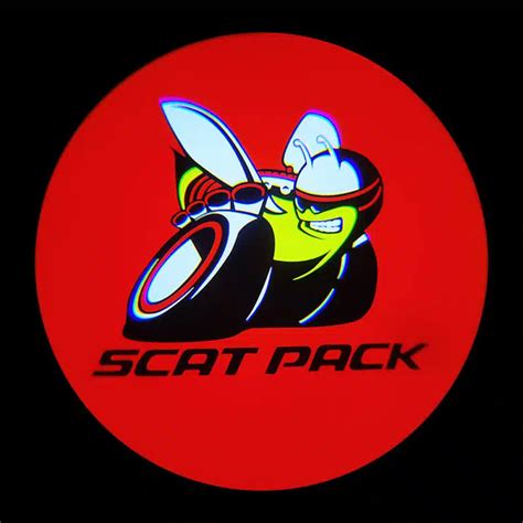 Dodge Scat Pack Logo Door Lights Cardoorlights