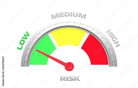 Risk Level Indicator Low Medium High Icon Scale With An Arrow From Green To Red