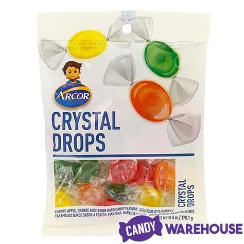Arcor Crystal Fruit Drops Hard Candy 6 Ounce Bag Candy Store