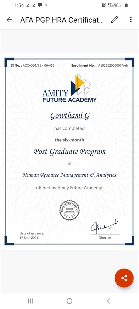 Gowthami G On Linkedin Successfully Completed Pgp Hr Analytics From The Esteemed University