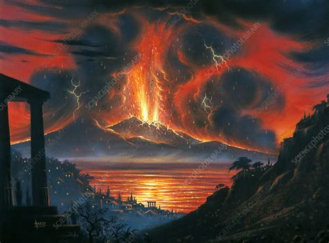Mount Vesuvius Erupting 79 Ad
