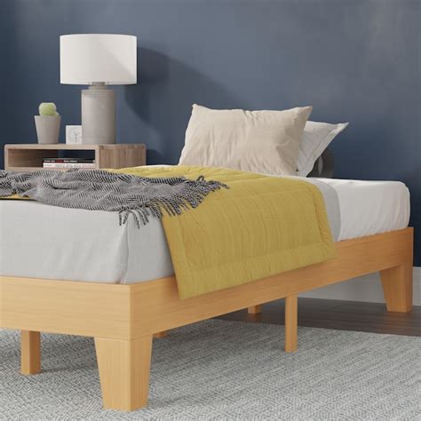 Flash Furniture Evelyn Natural Twin Wood Bed Frame In The Beds