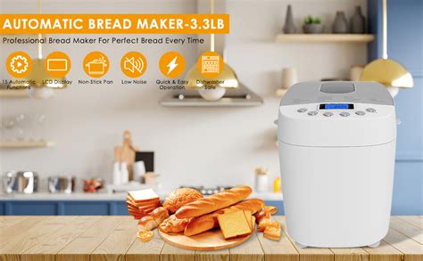 Patioer 33lb Bread Maker Machine Automatic Bread Machine With Dual